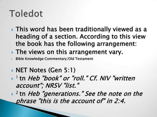 Genesis ch. 5, 2012, Adam, toledot, Adam’s age, 1656 years Adam to ...