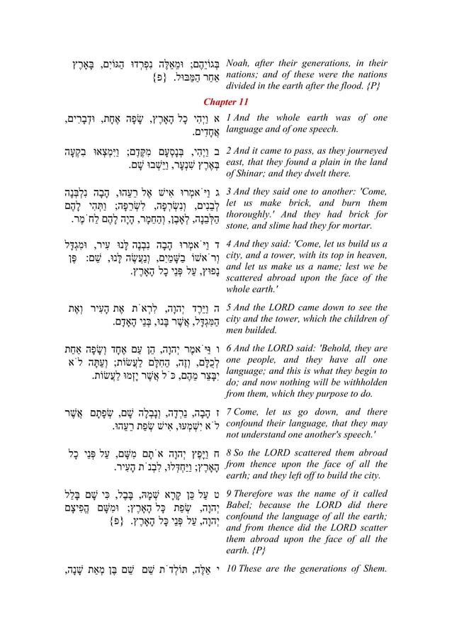 GENESIS - HEBREW/ ENGLISH | PDF
