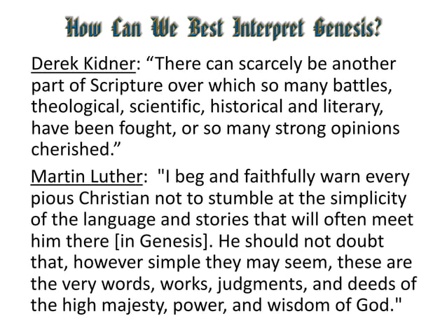 Introduction to Genesis | PPT