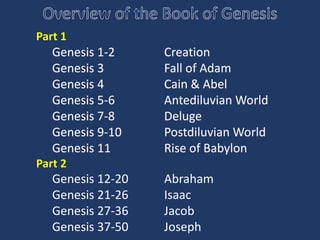 Introduction to Genesis | PDF