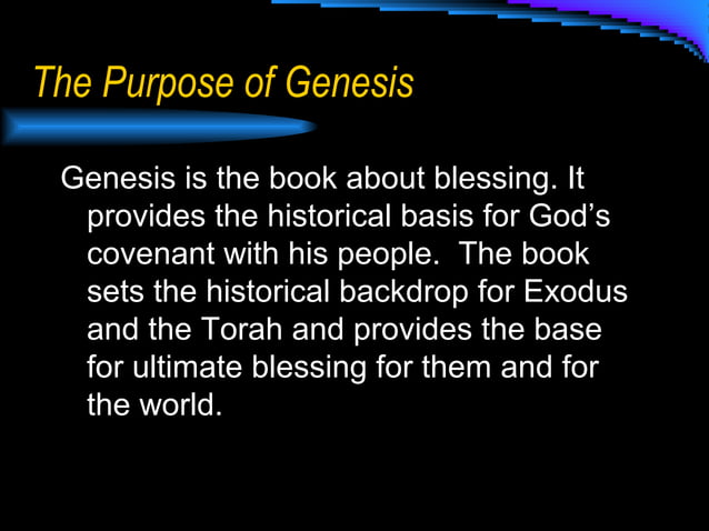 Genesis introduction and overview | PPT | Christianity | Religion ...