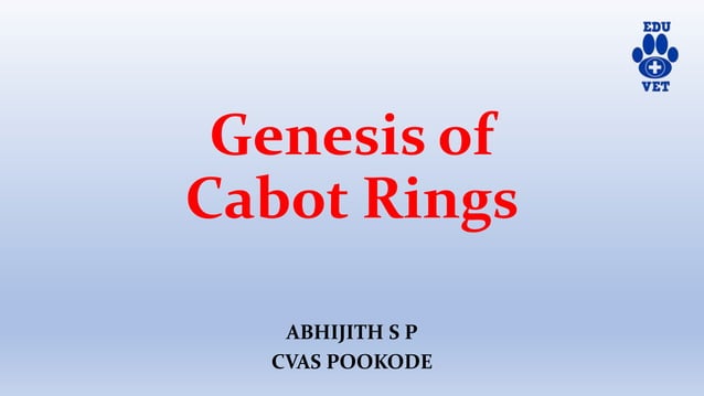 Genesis of Cabot Rings in Blood Abnormalities.pptx