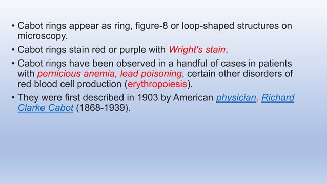 Genesis of Cabot Rings in Blood Abnormalities.pptx