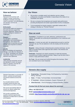 Genesis Slideshare Cv | DOC