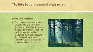 Genesis third day of creation | PPTX