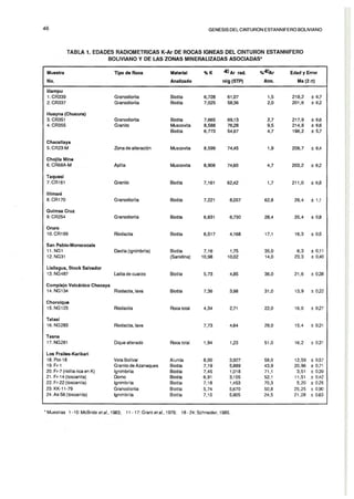 Genesis yacimientos estaño bolivia | PDF