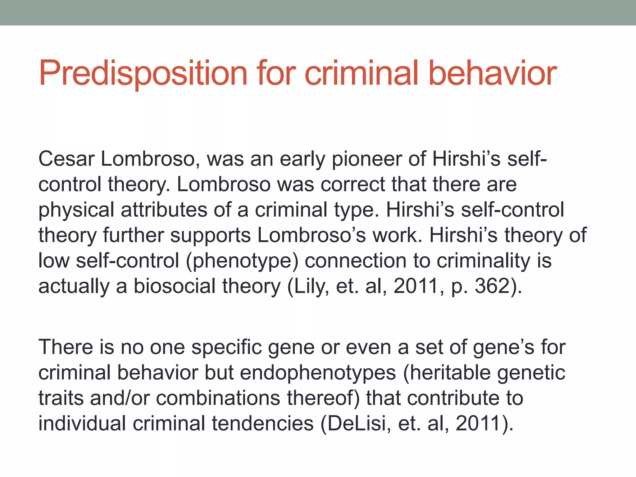 Genes self control theory | PPT