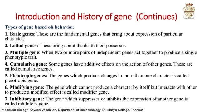 Gene structure | PPTX | Genetics | Science