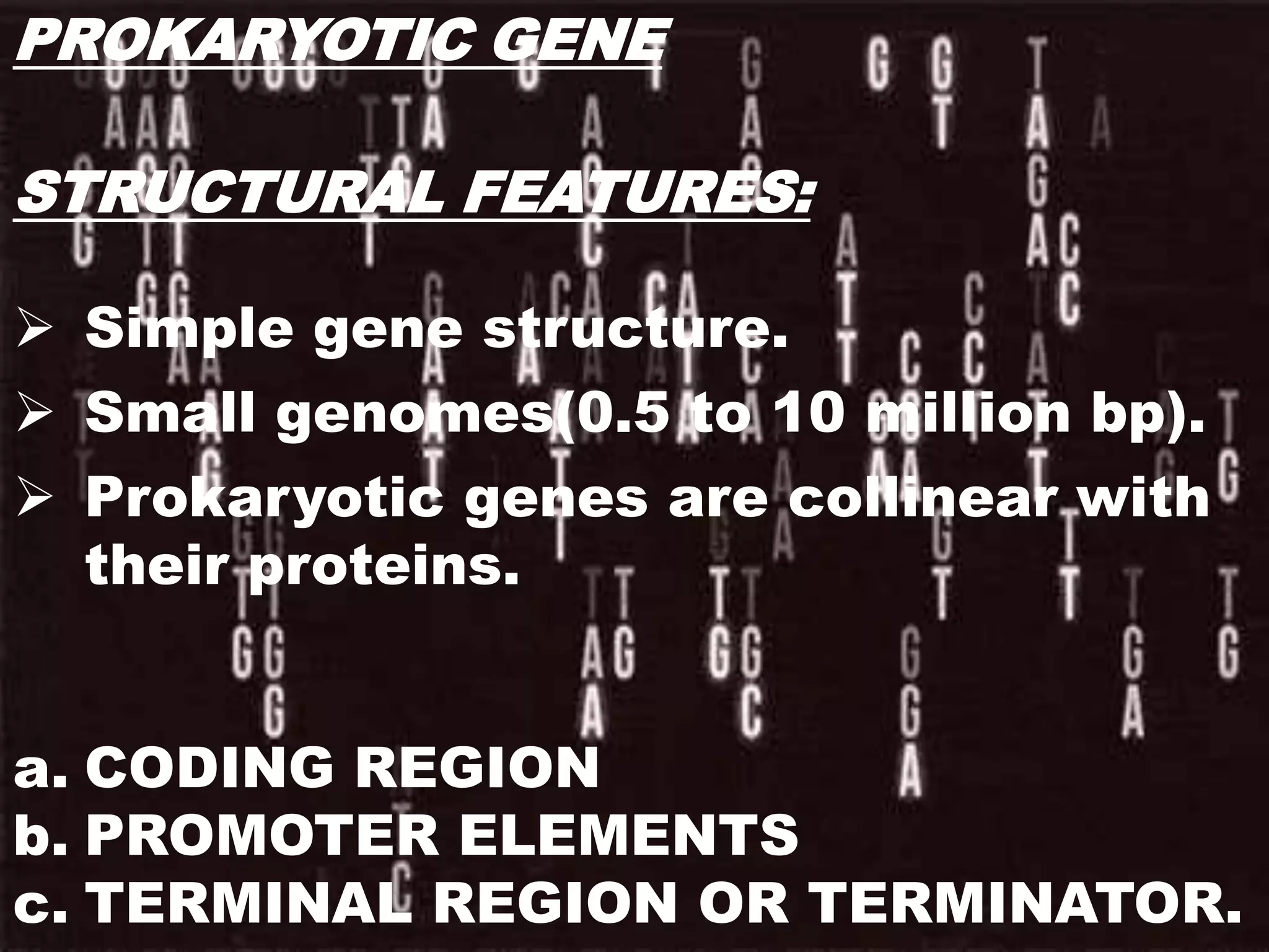 Gene structure and genetic code | PPTX