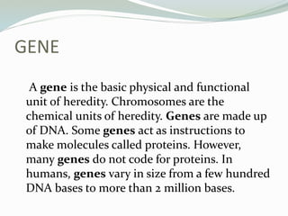 Gene structure and expreession | PPTX