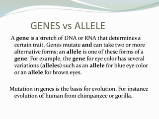 Gene structure and expreession | PPTX