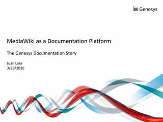 MediaWiki as a Documentation Platform | PPTX | Technology & Computing