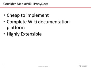 MediaWiki as a Documentation Platform | PPTX | Technology & Computing