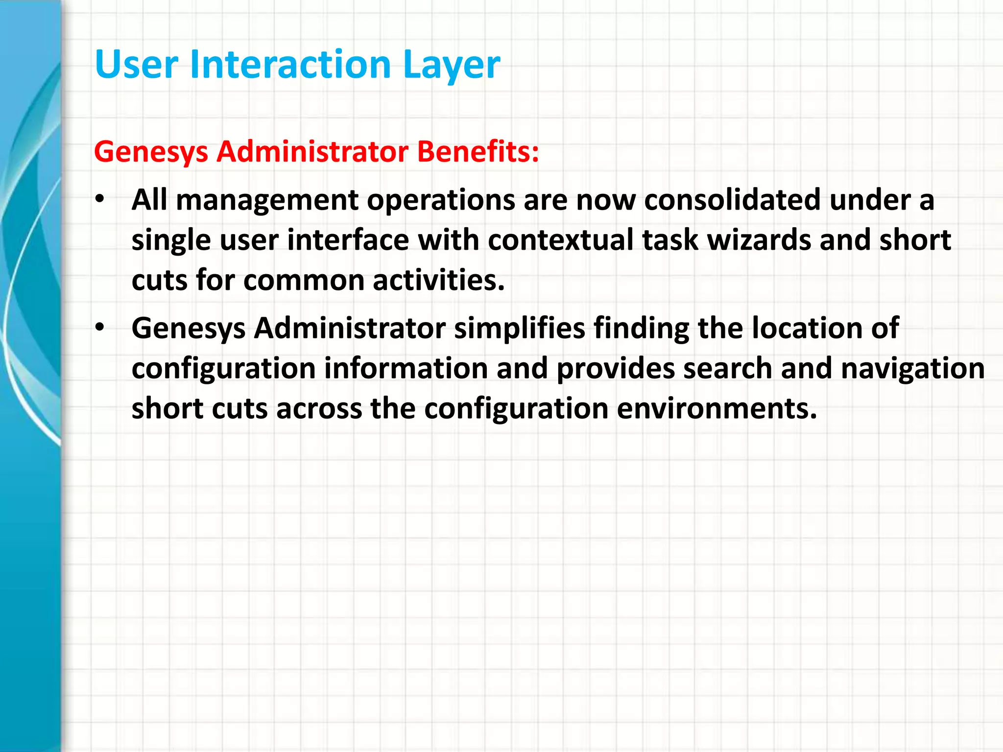Genesys framework | PPTX
