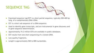 Gene targeting and sequence tags | PPTX