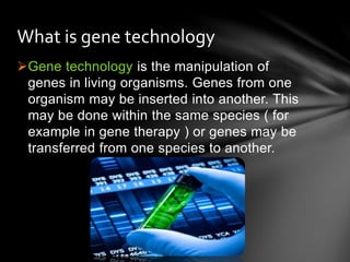 A-level Gene technology | PPTX