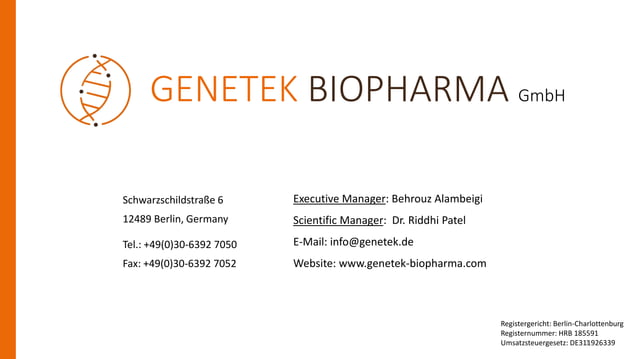 German Biotech Offers Forensic & Diagnostic Kits | PPT
