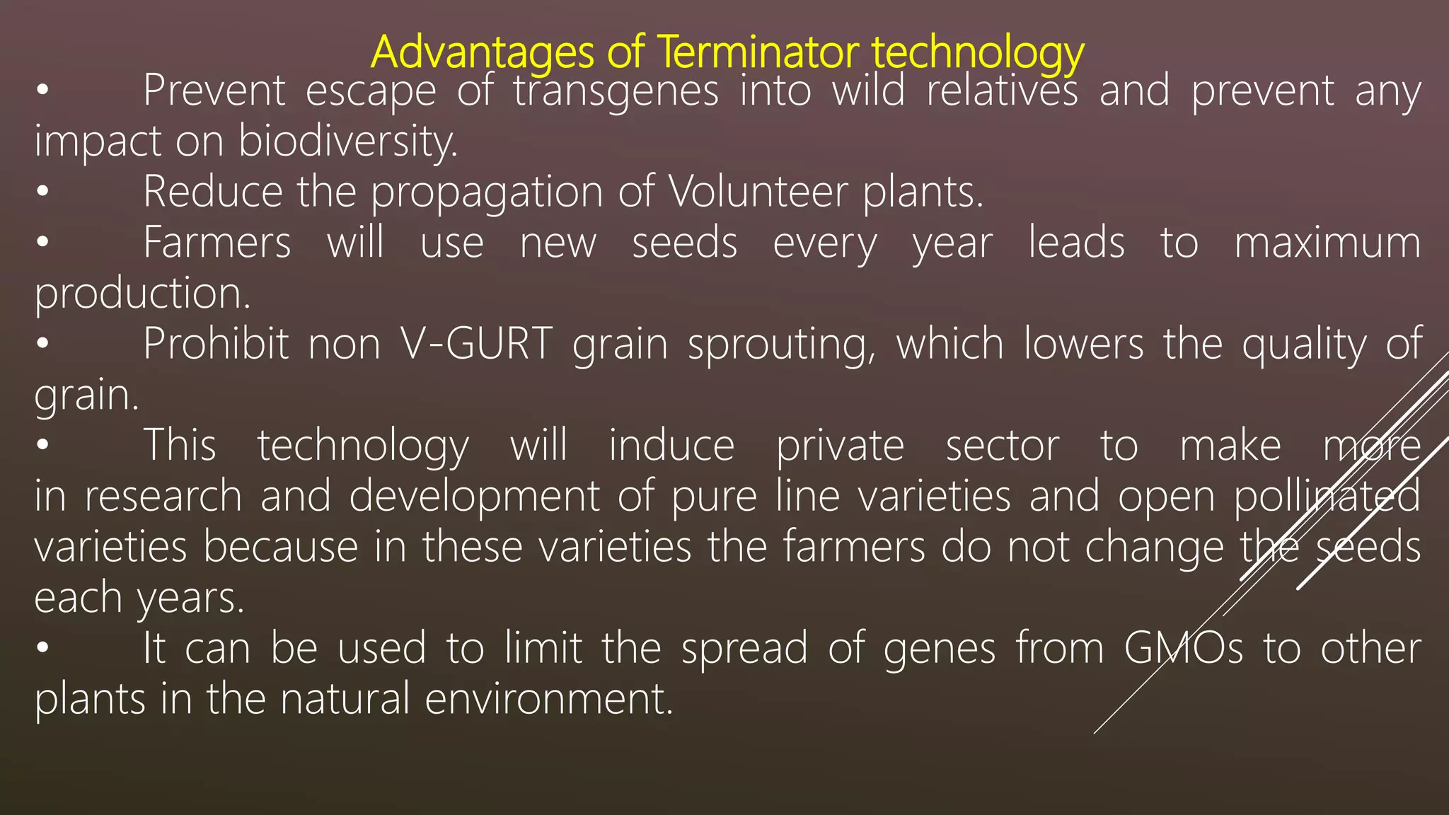 Terminator Gene Technology | PPTX