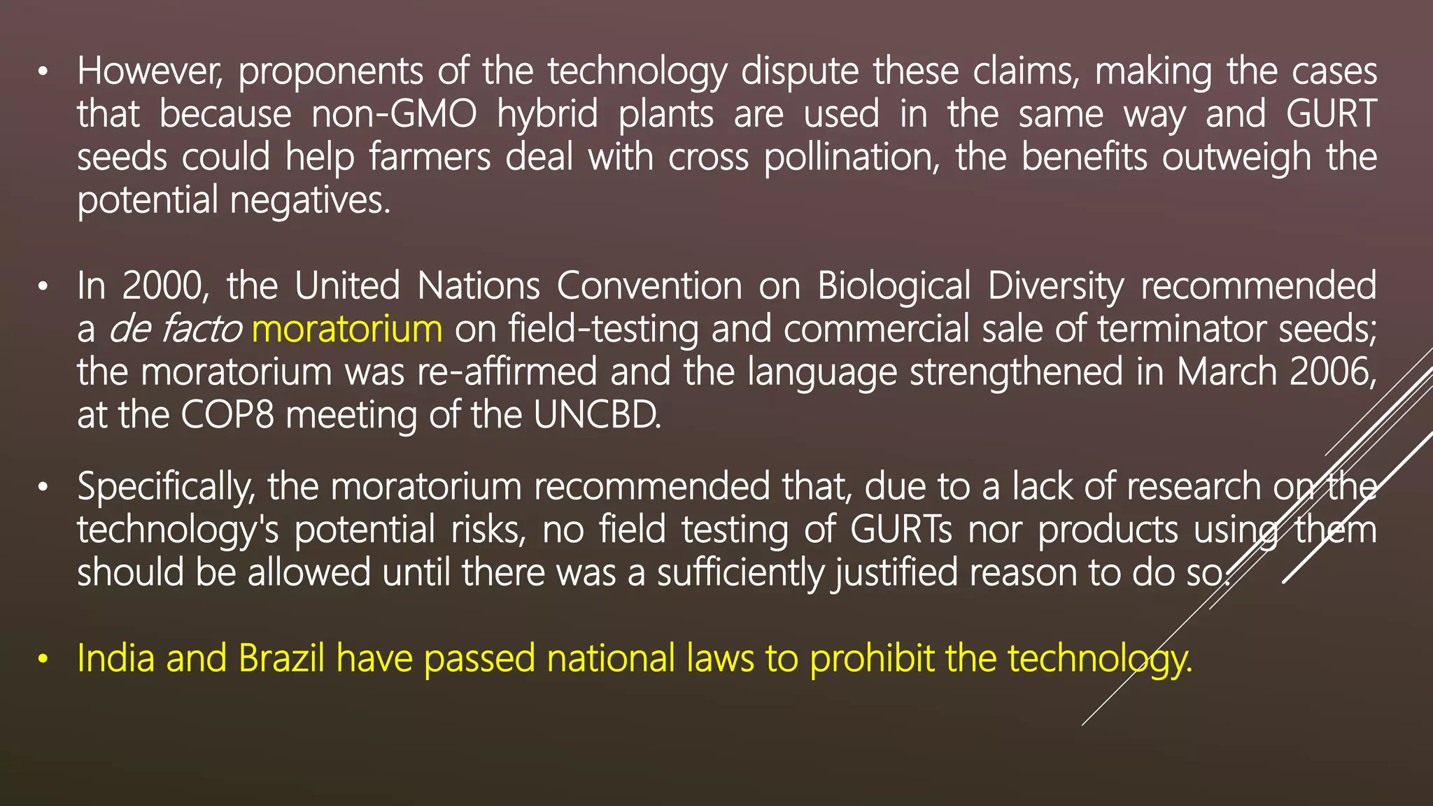 Terminator Gene Technology | PPTX