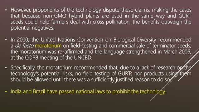 Terminator Gene Technology | PPTX