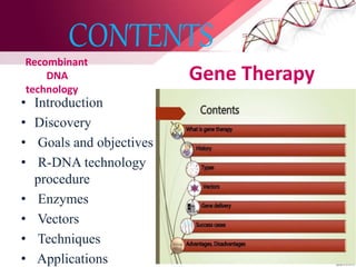 Gene Therapy & R DNA technology | PPTX | Biotech and Biomedical ...