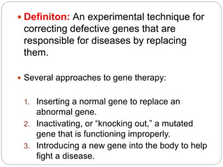 Gene therapy | PPT