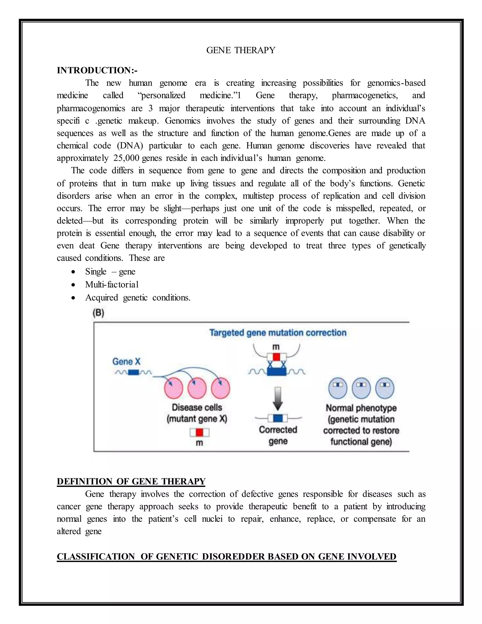 Gene therapy | DOCX