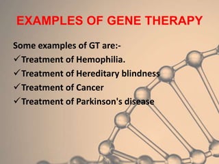 Gene therapy | PPTX | Cancer | Diseases and Conditions