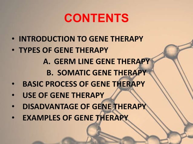Gene therapy | PPTX | Cancer | Diseases and Conditions