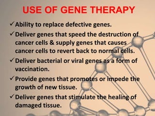 Gene therapy | PPTX | Cancer | Diseases and Conditions