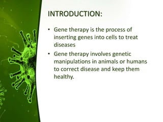 Gene therapy ppt for students and staff | PPT