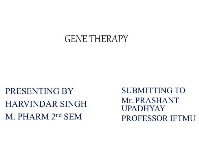 Gene therapy | PPT