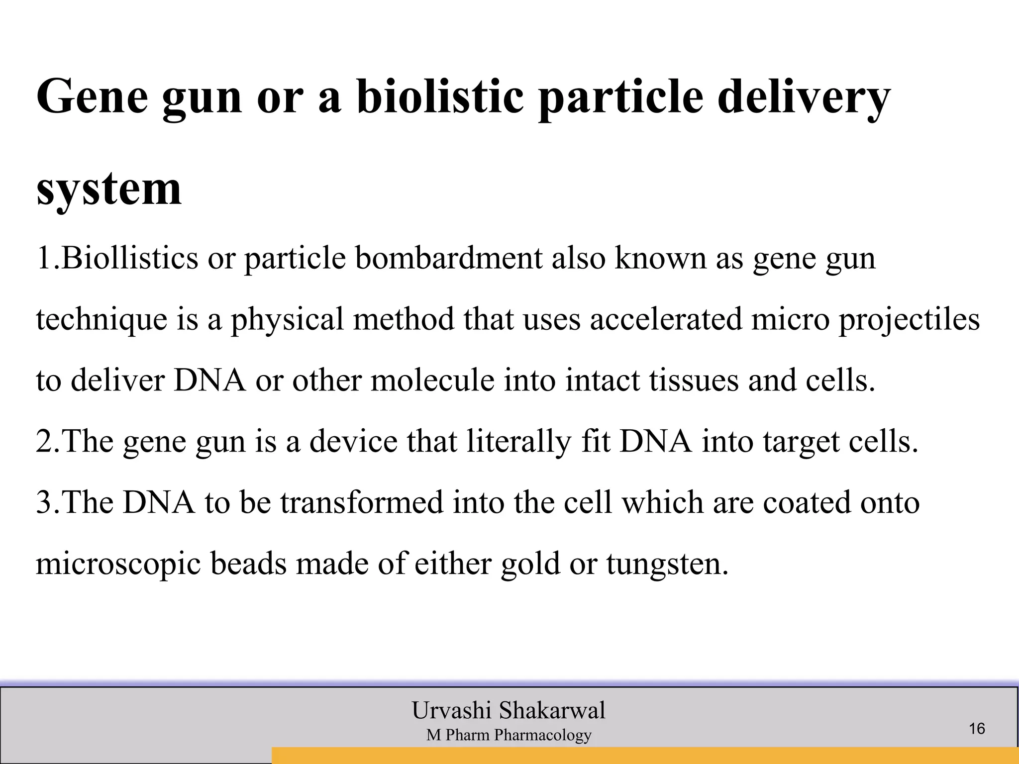 Gene Therapy, Applications and Recent advances | PPT