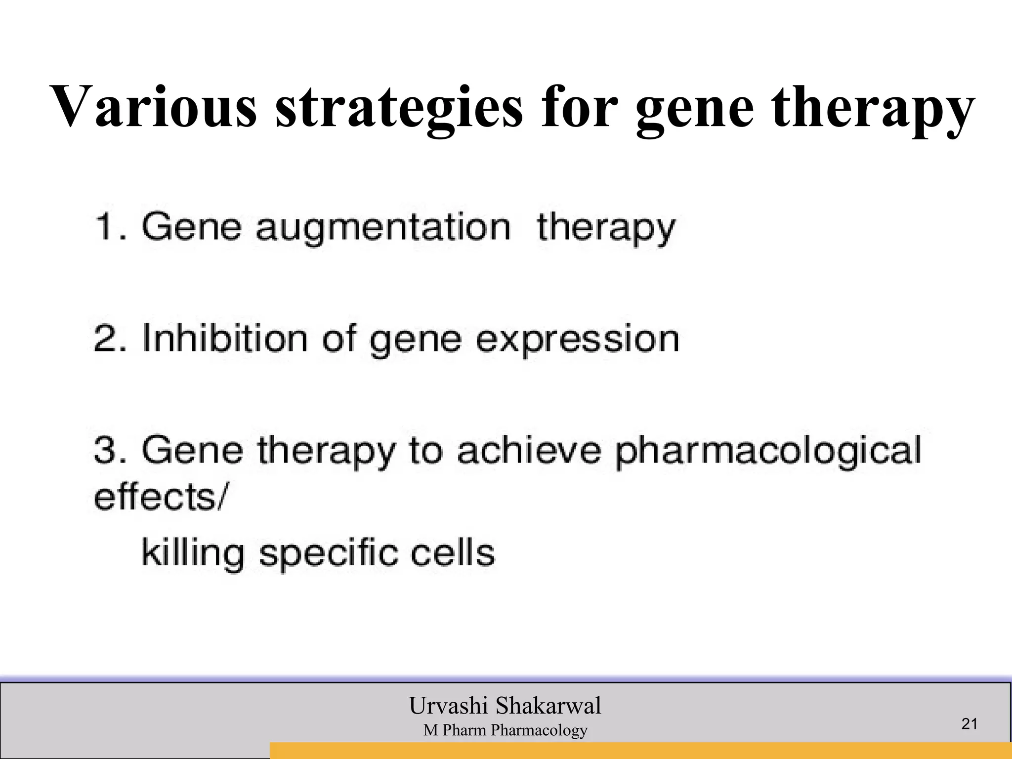 Gene Therapy, Applications and Recent advances | PPT