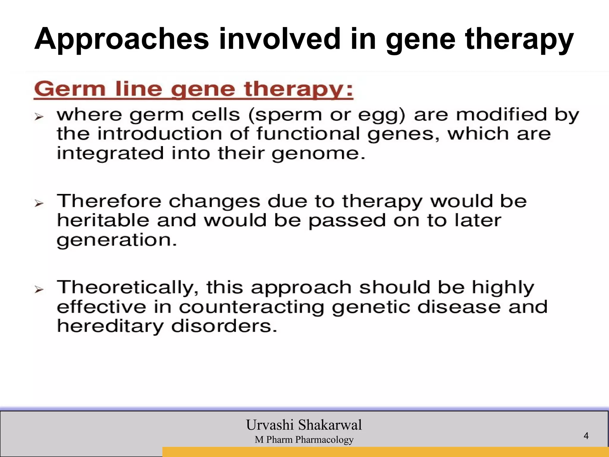 Gene Therapy, Applications and Recent advances | PPT