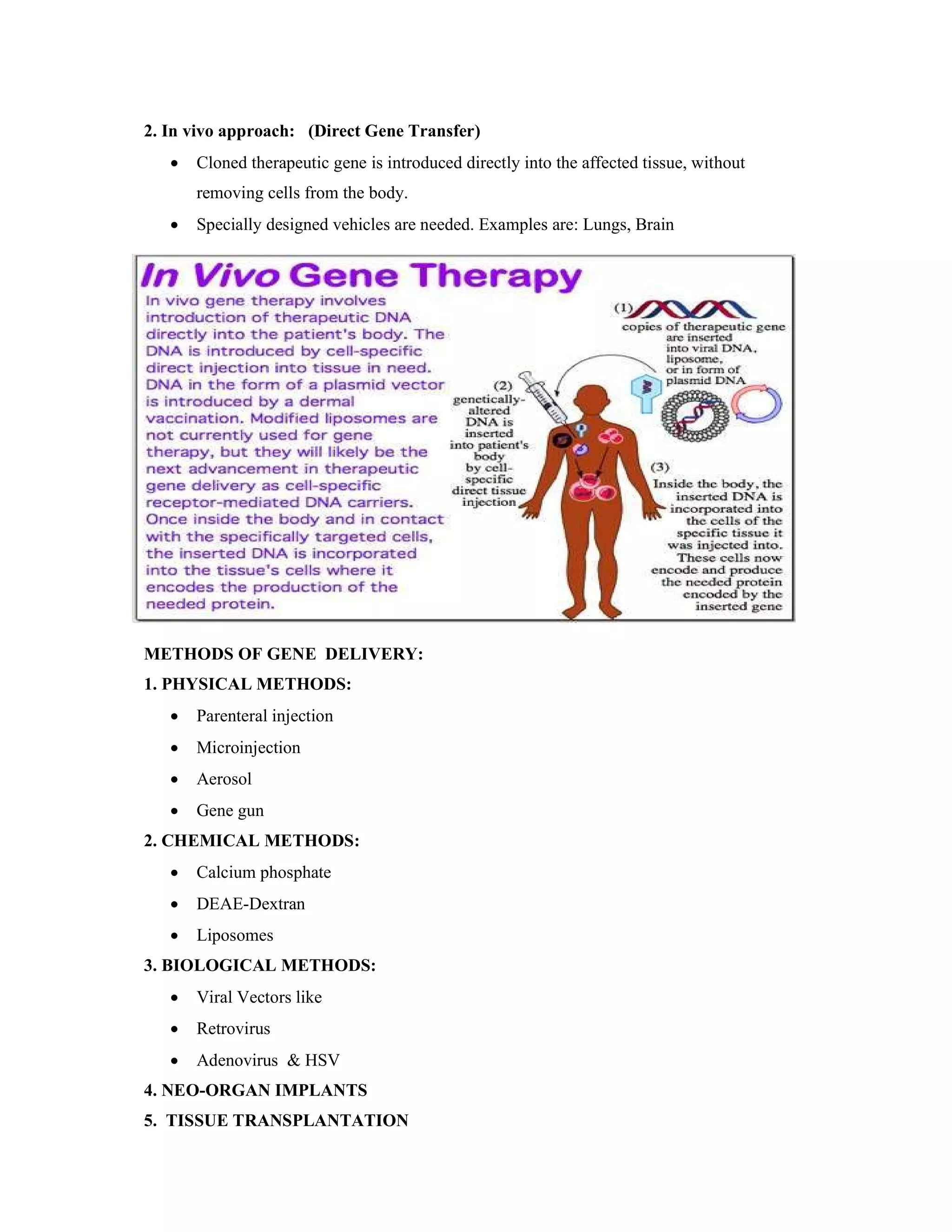 GENE THERAPY AND ITS APPLICATION | PDF