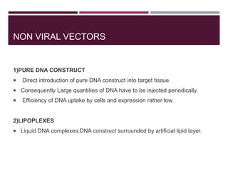 Gene therapy types advantags disadvantages | PPTX