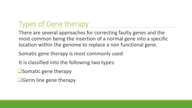 Basics of Gene Therapy | PPT