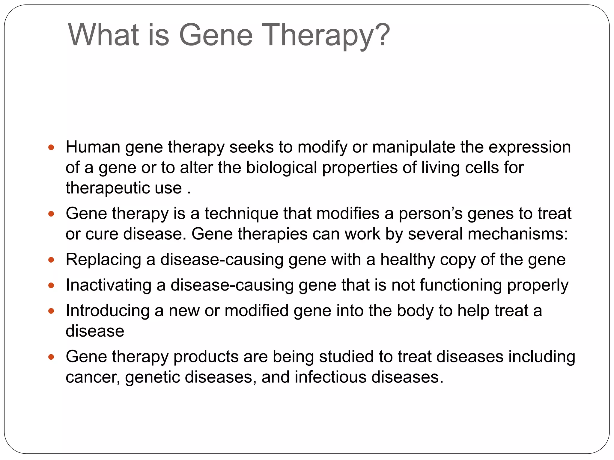 Gene therapy | PPTX