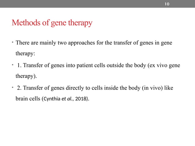 Genetherapy.pptx Postgraduate pediatric teaching | PPT