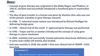 Gene therapy - gene corrective technique | PPTX