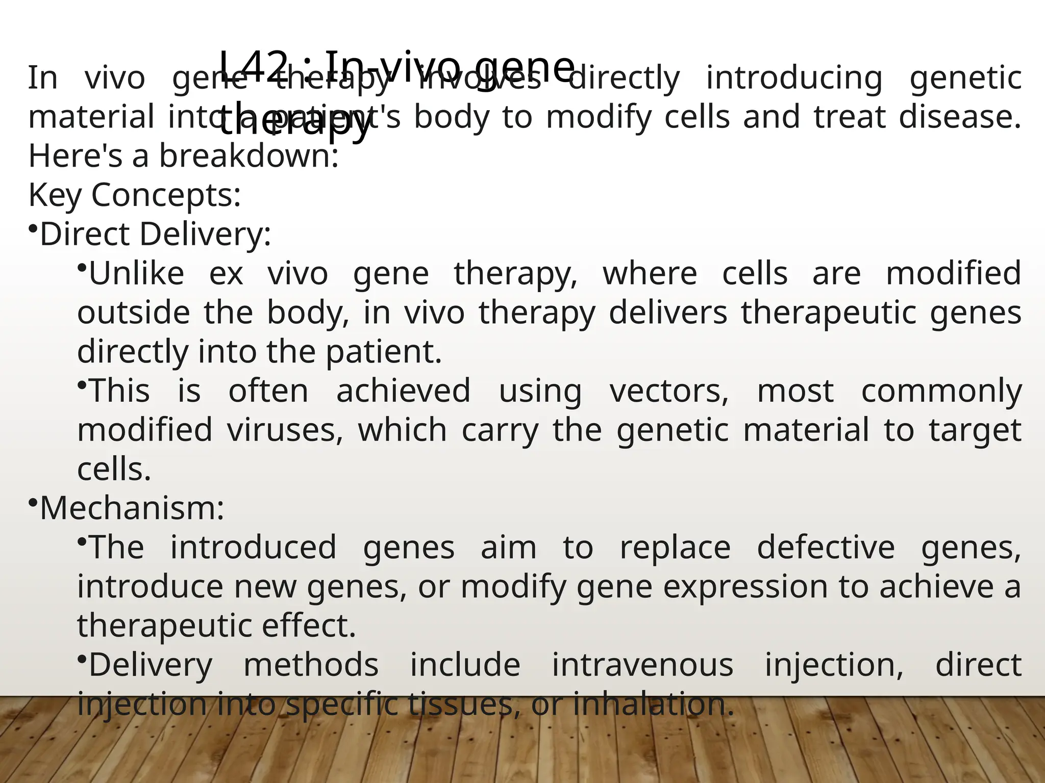 gene therapy, procedure, application and approaches | PPTX