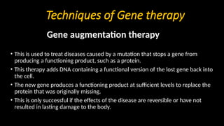 Gene Therapy. Introduction, history and types of Gene therapy | PPTX