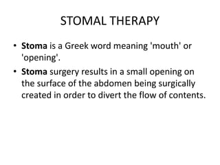 Gene therapy and stomal therapy | PPTX