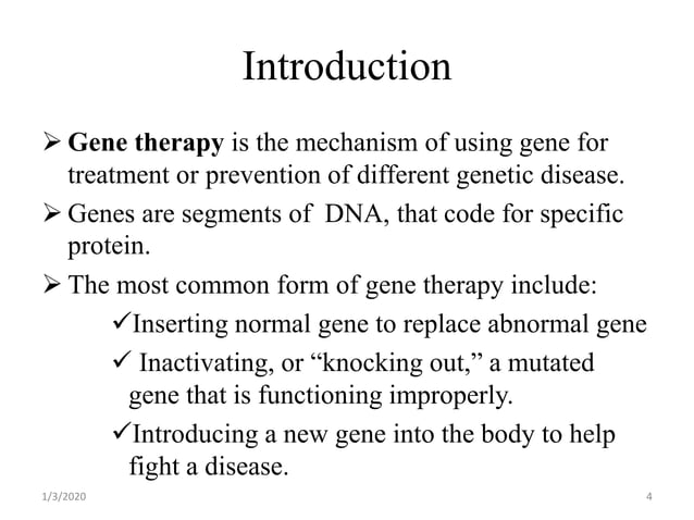 Gene therapy final | PPT