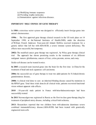 Genetherapy : An Overview | DOCX