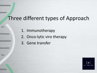 Gene therapy in cancer biology | PPTX