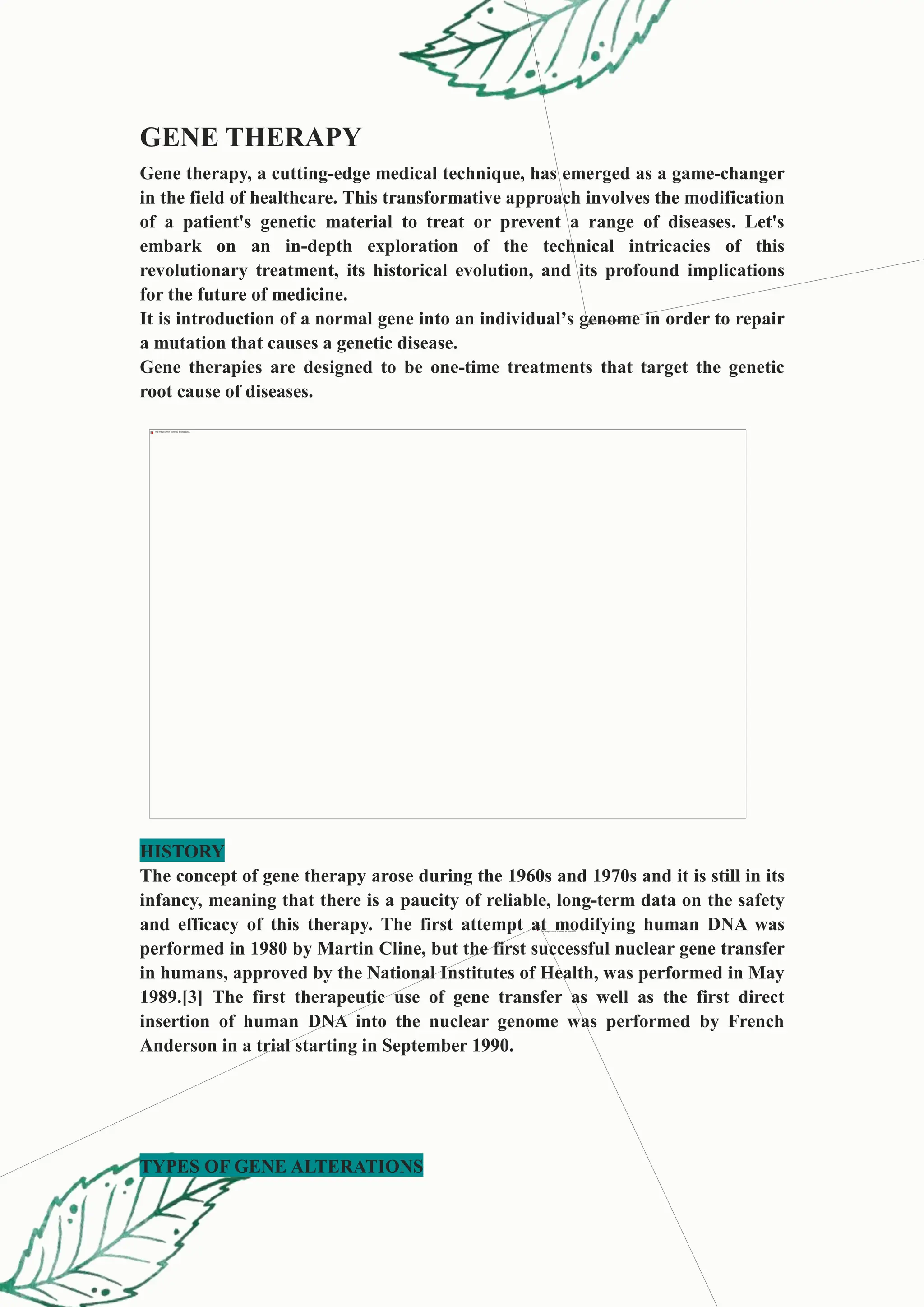 gene therapy notes: introduction, working , types | DOCX