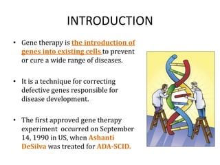 Gene therapy ppt | PPTX