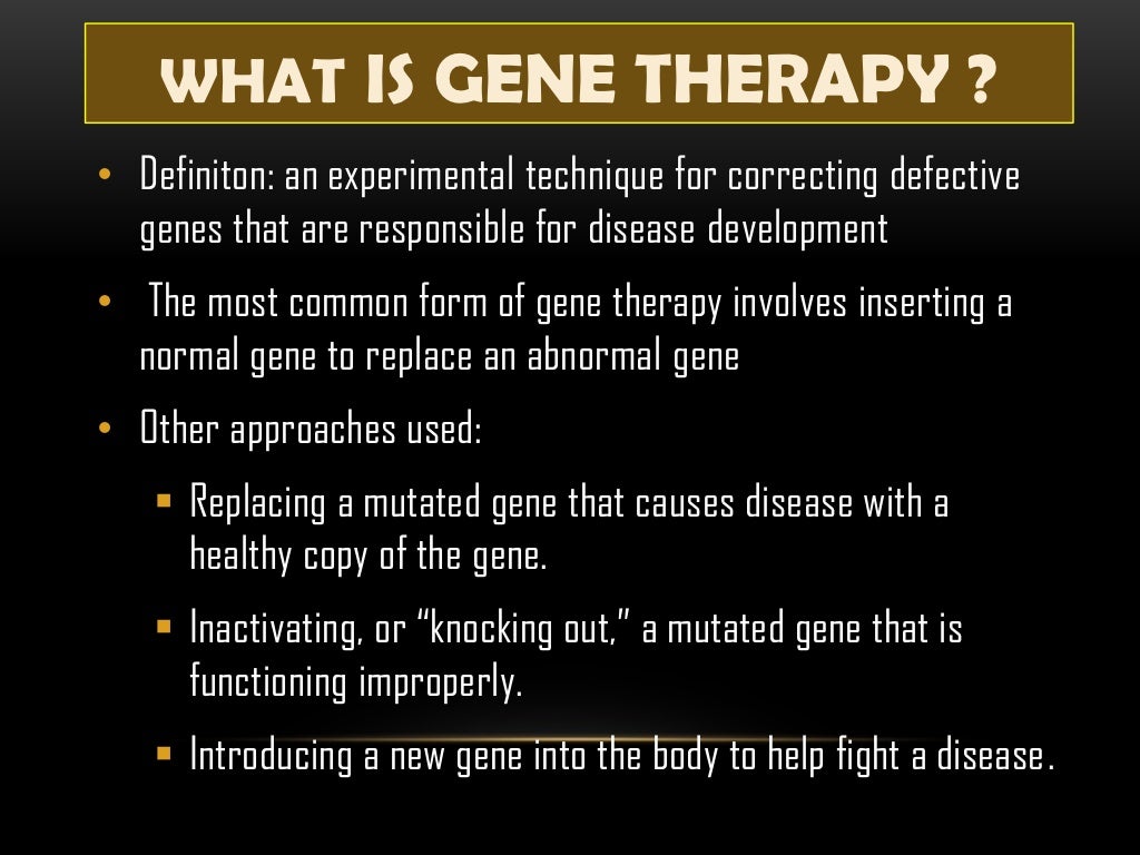 Gene Therapy Ppt